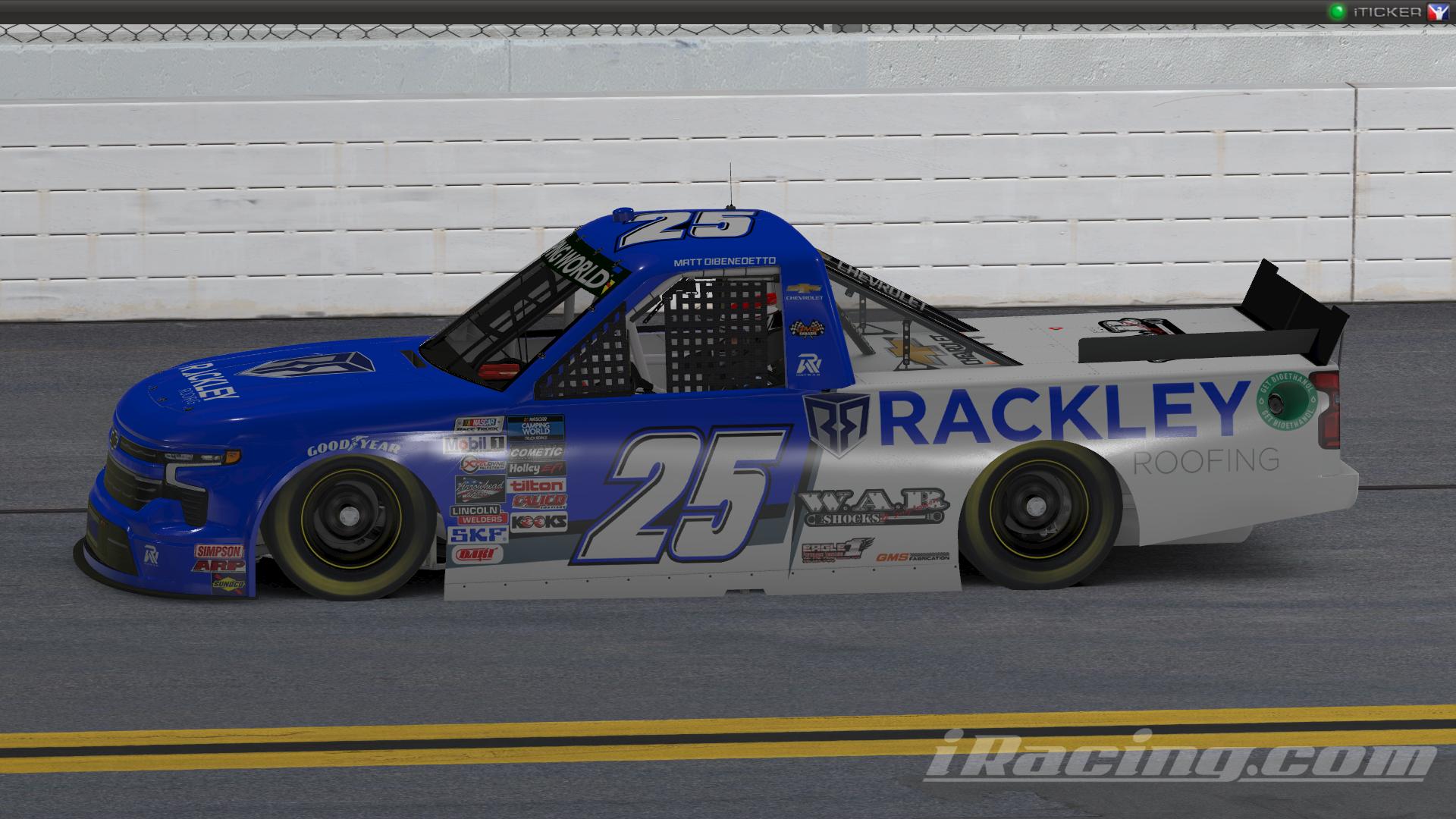Matt Dibenedetto #25 Rackley Roofing 2022 NASCAR Camping World Truck ...