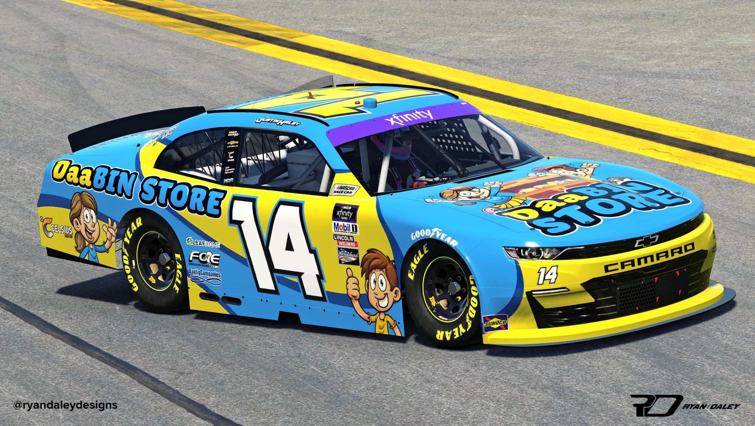 Official 2022 #14 Justin Haley DaaBIN Store With Numbers by Ryan Daley ...