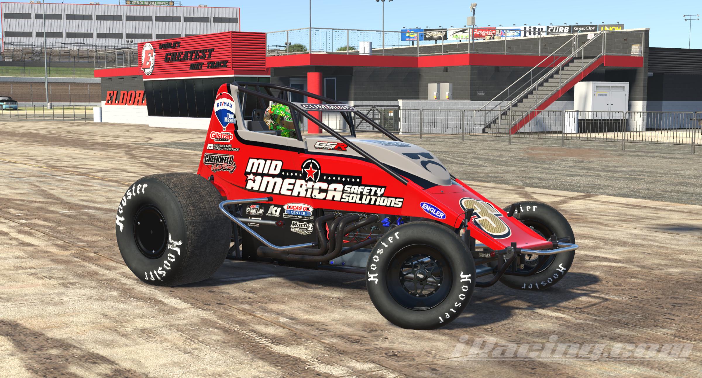 Kyle Cummins 2022 USAC National Sprint Car Mid America Safety Solutions ...