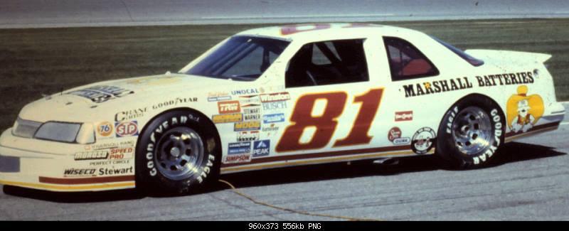 1987 #81 Chet Fillip Marshall Batteries Ford With Numbers by Ryan Daley ...