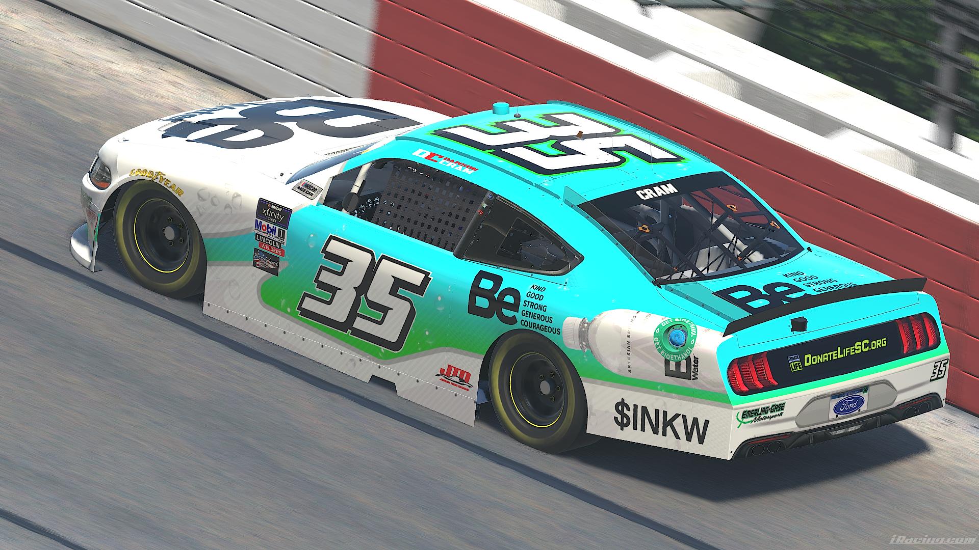 2022 Dawson Cram #35 BeWater Mustang by Jordan Tiegs - Trading Paints