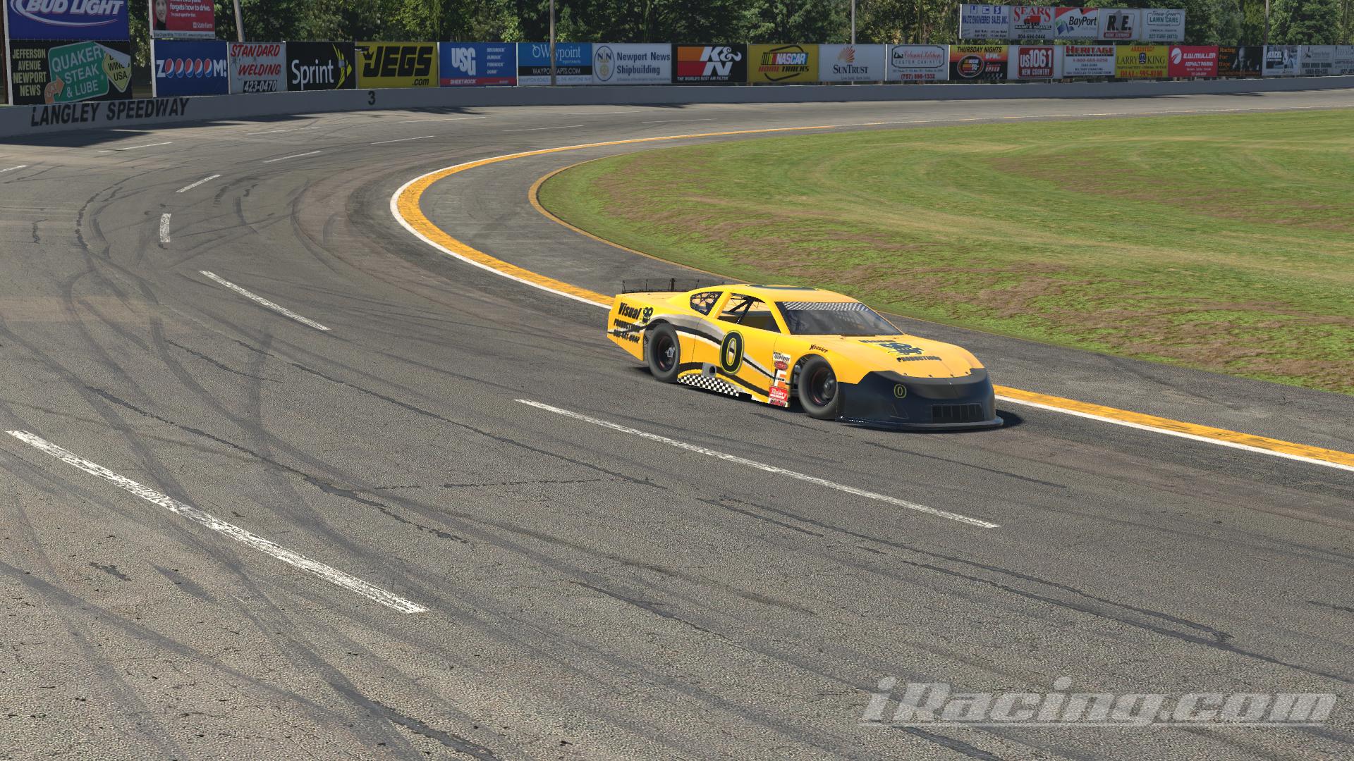 Yellow Visual super late model by Mike Bean - Trading Paints