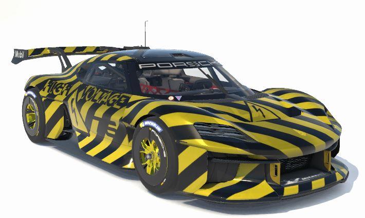 Porsche Mission R High Voltage Caution Sign by Scott Lear - Trading Paints