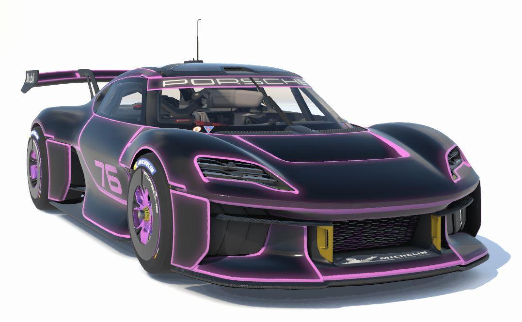 Porsche Mission R Tron Edge Glow Pink by Scott Lear - Trading Paints