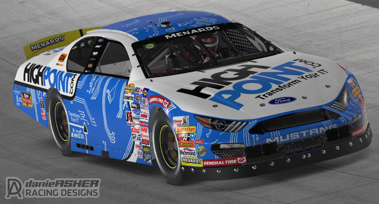 HighPoint ARCA Menards Ford Mustang by Daniel Asher - Trading Paints