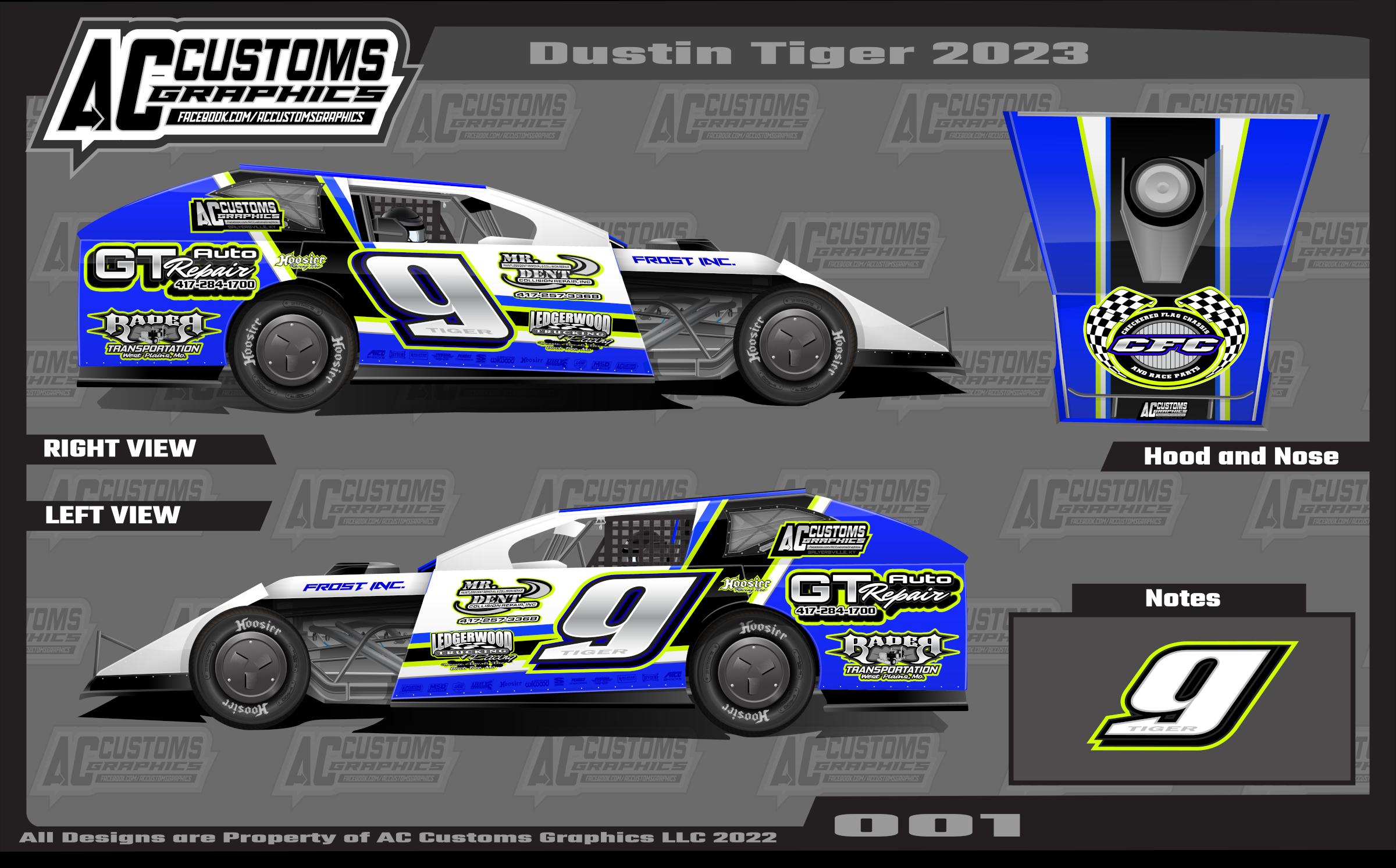 Dustin Tiger 2023 IMCA Wrap by Austin Caudill - Trading Paints