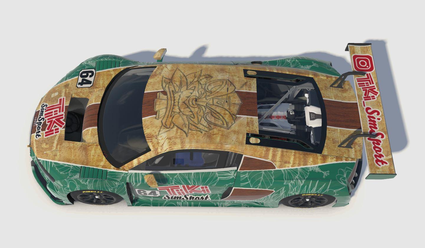 Tiki Simsport Audi R8 - Dark turquoise with koa wood and mahogany by ...