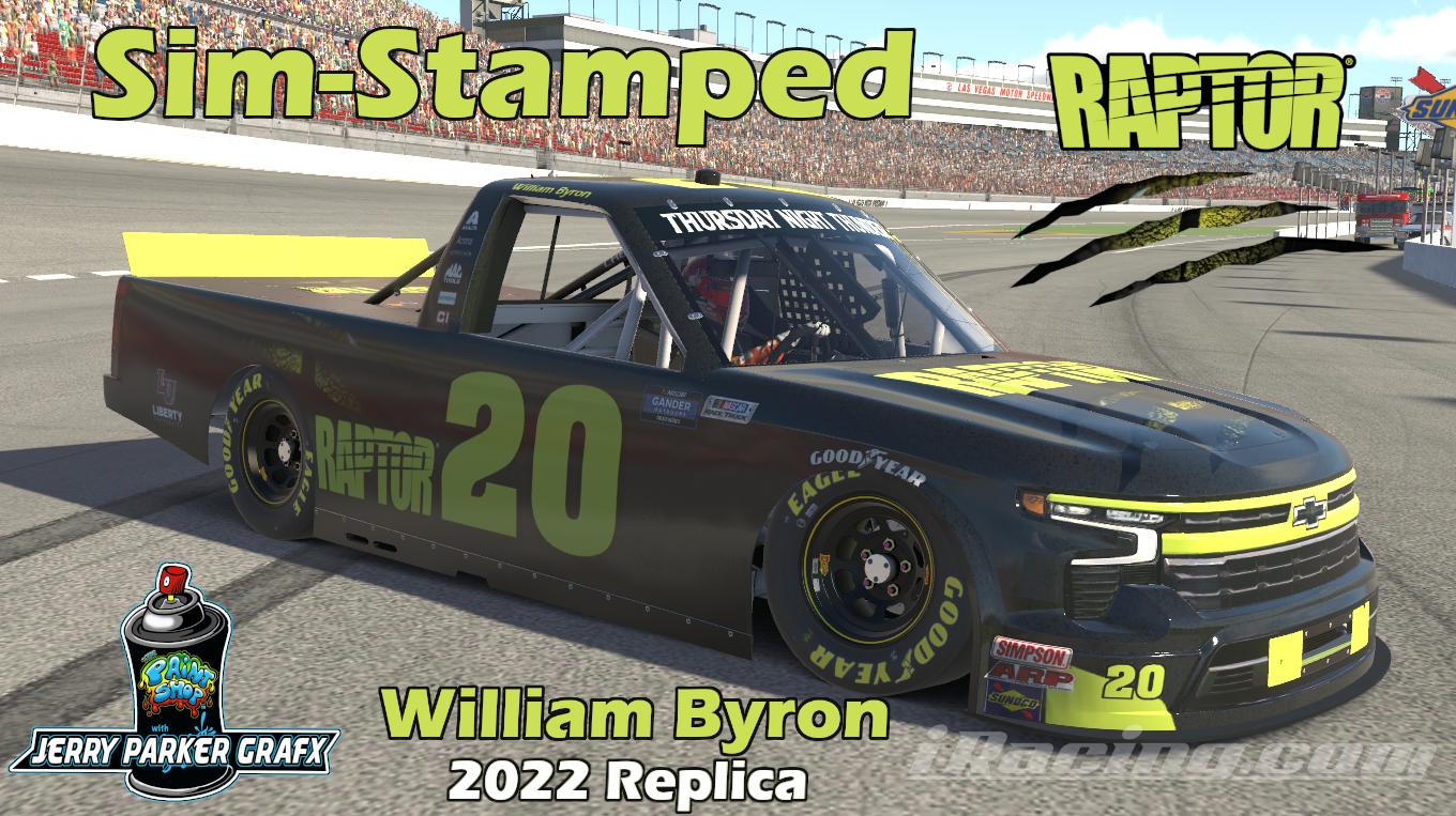 William Byron #24 Raptor 2022 Replica by Jerry Parker - Trading Paints