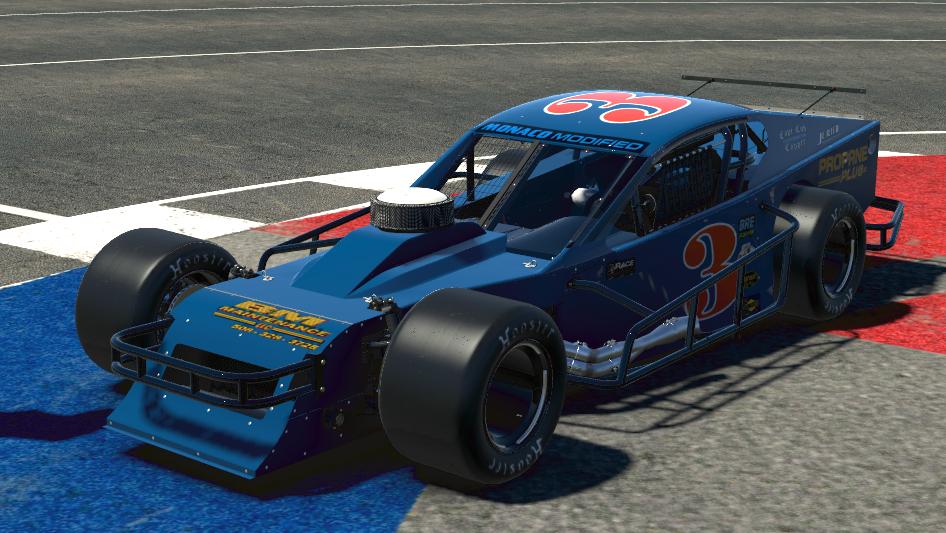 Ole Blue Monaco Modified Tri Track (no number) by David K. - Trading Paints