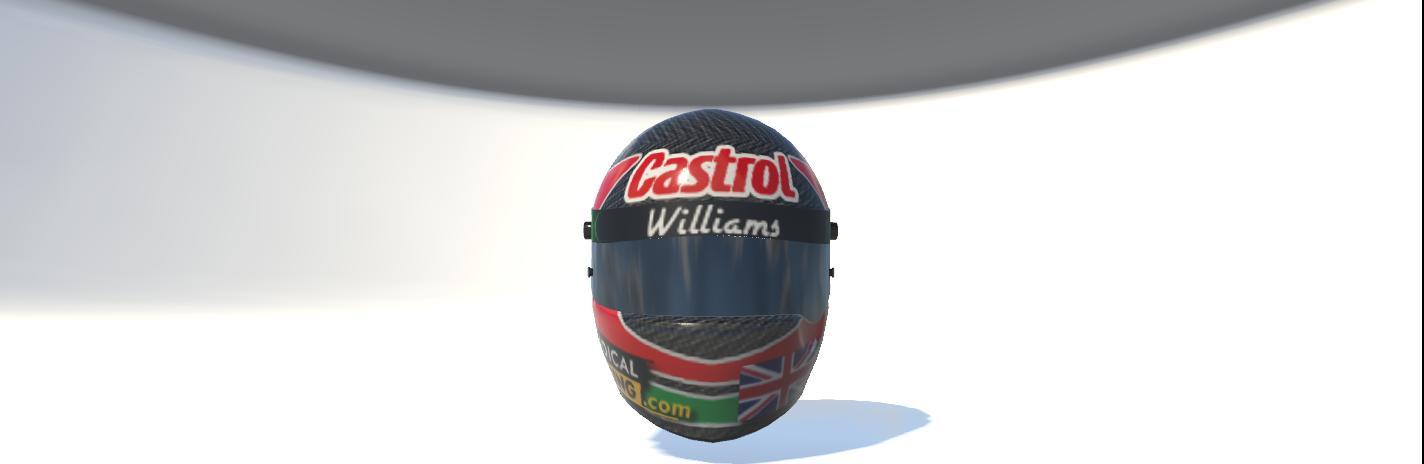 Williams Castrol Helmet by Kimber Jansen - Trading Paints