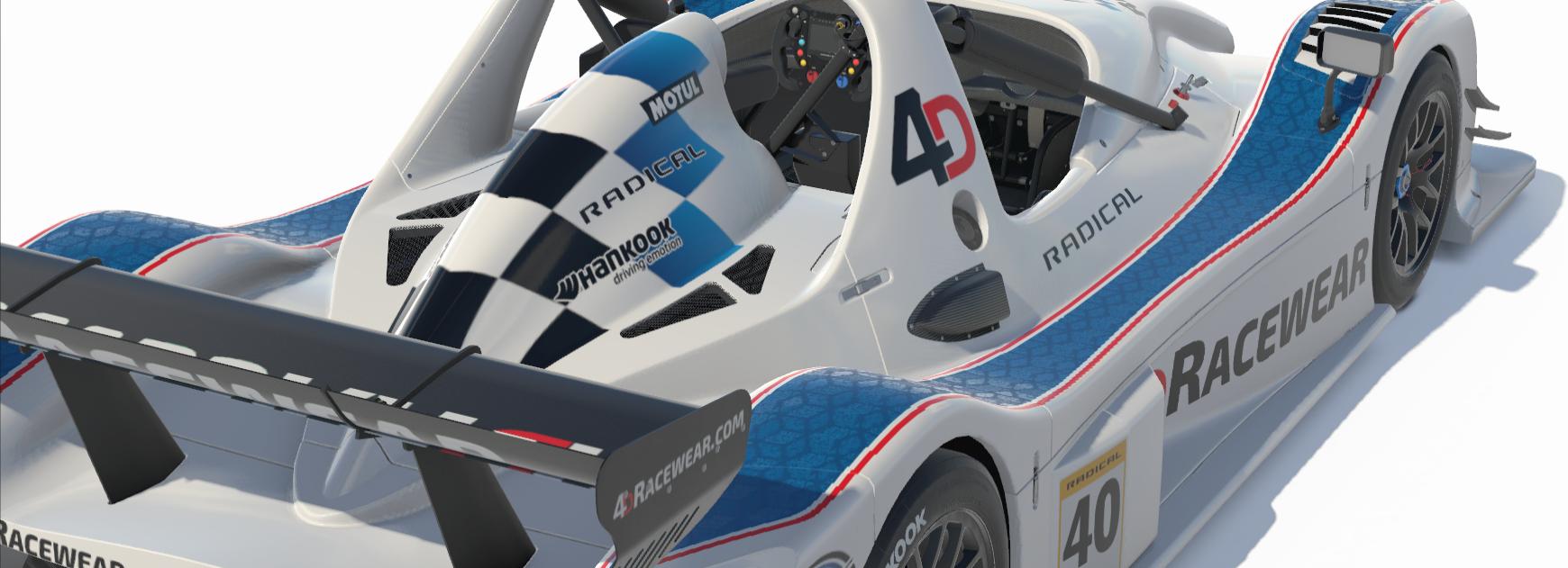 4D Racewear Radical SR10 White by Jim H. - Trading Paints