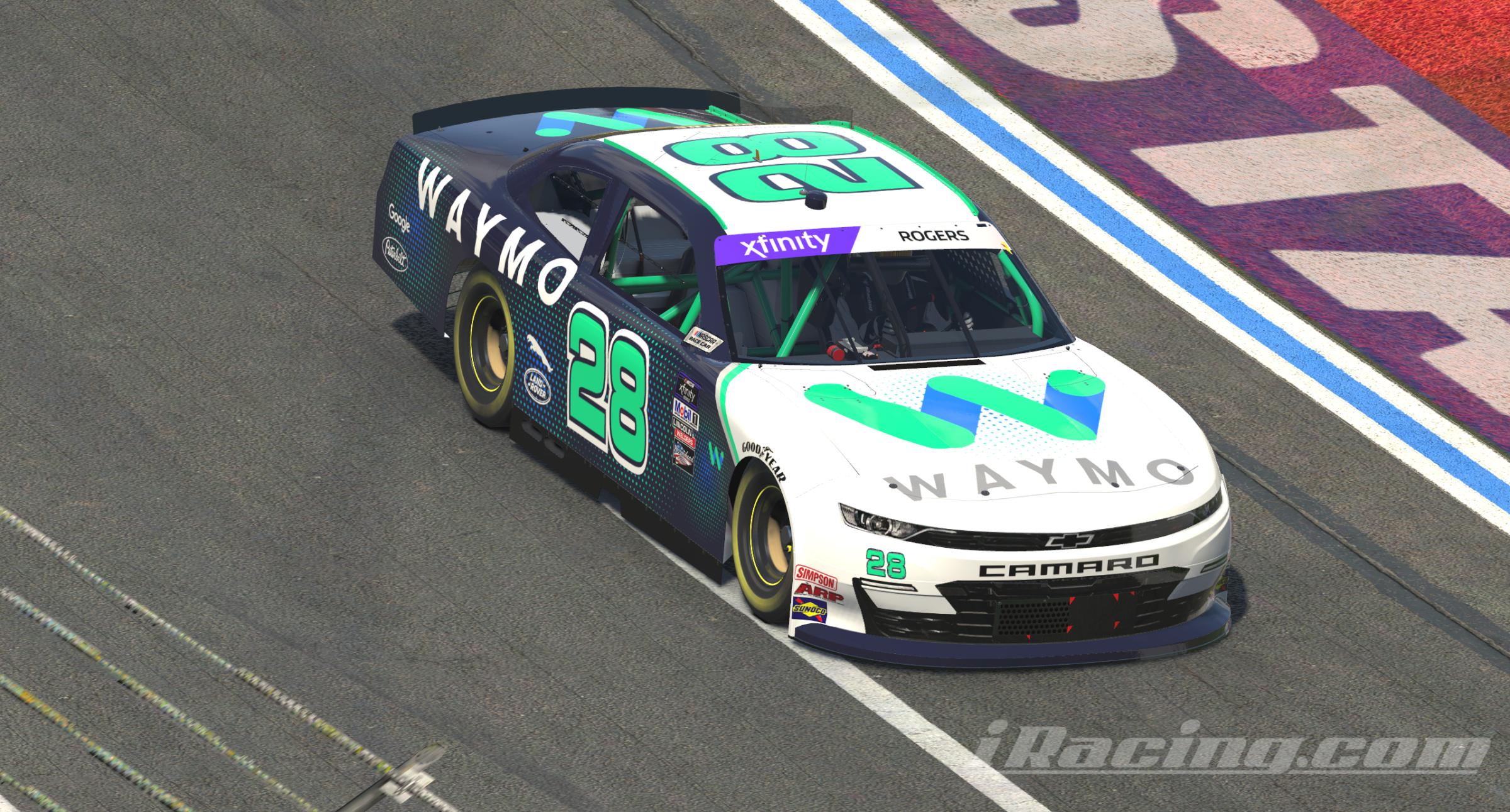 2022 Waymo NASCAR Xfinity Camaro by Greg C Rogers - Trading Paints