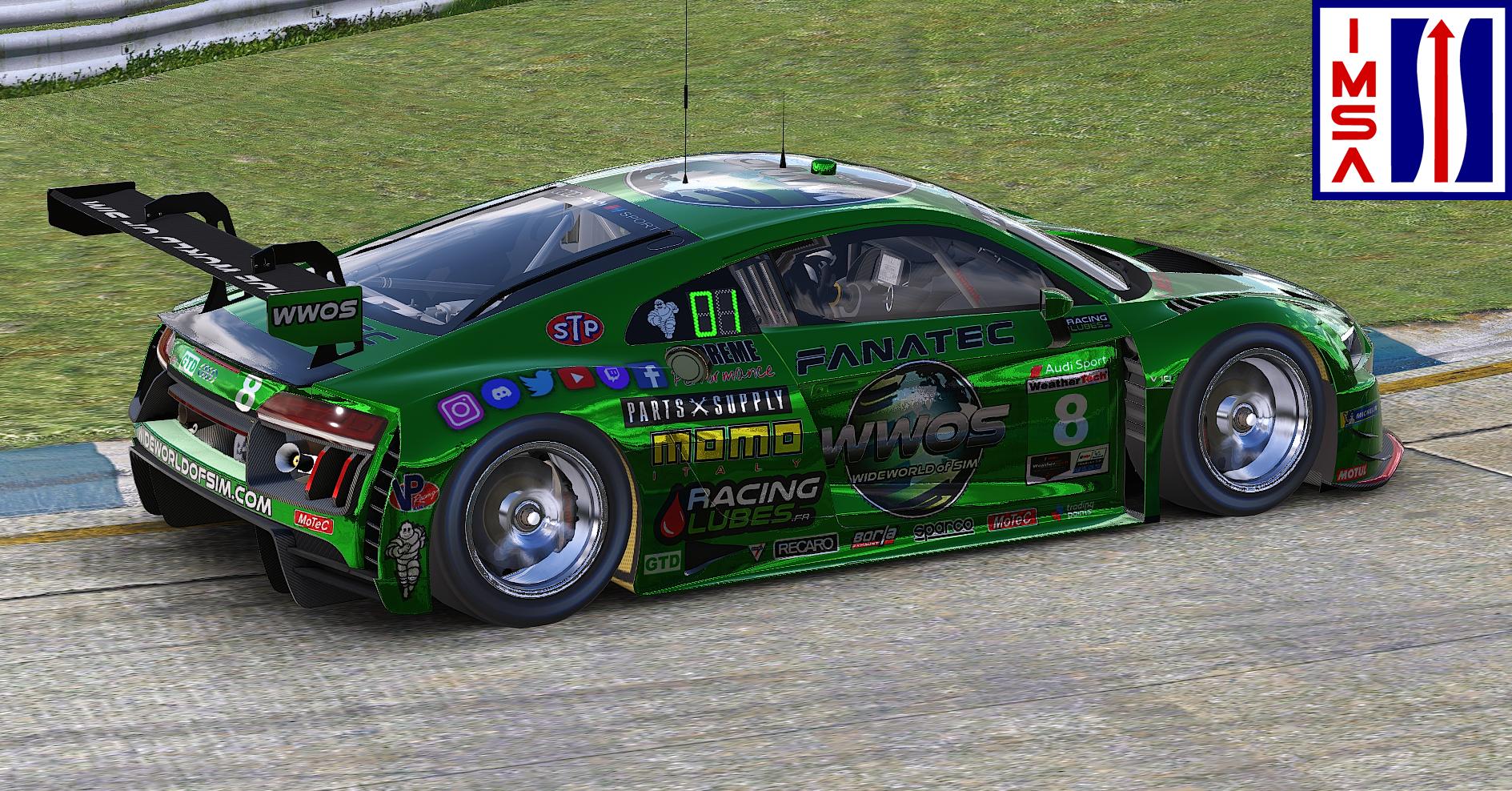 Audi R8 LMS - IMSA LAYOUT - LIME by Scotty P. - Trading Paints