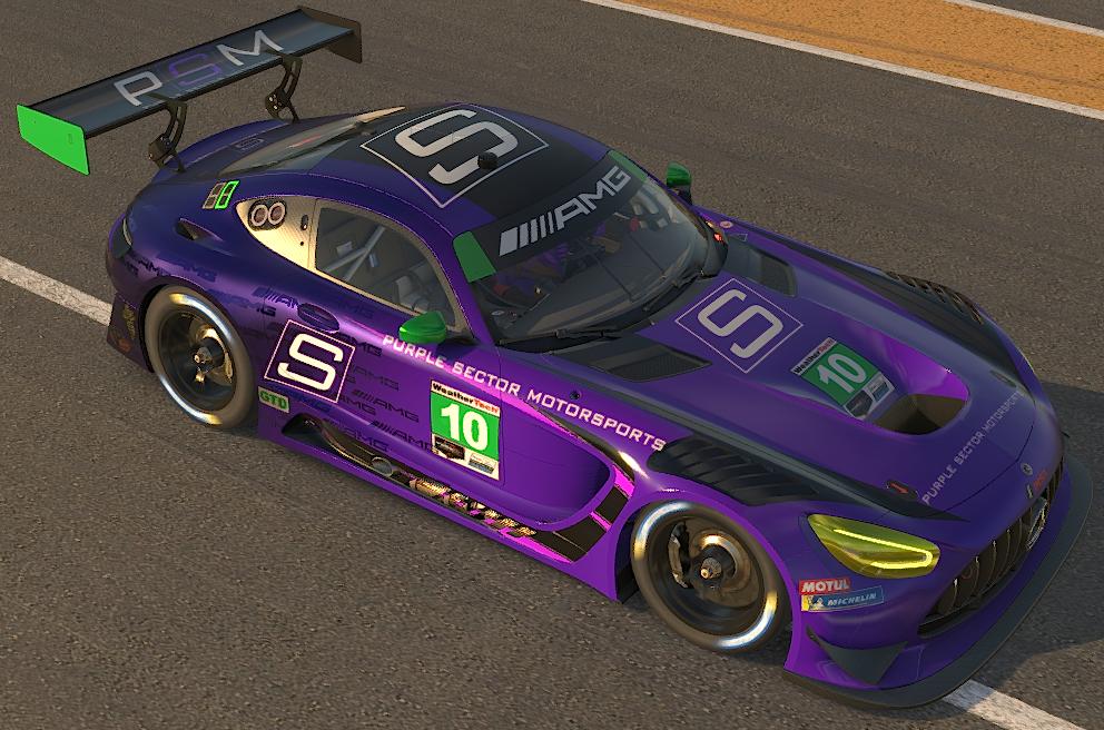 Purple Sector Motorsports Mercedes GT3 Evo (IMSA) by Curtis Slade - Trading Paints