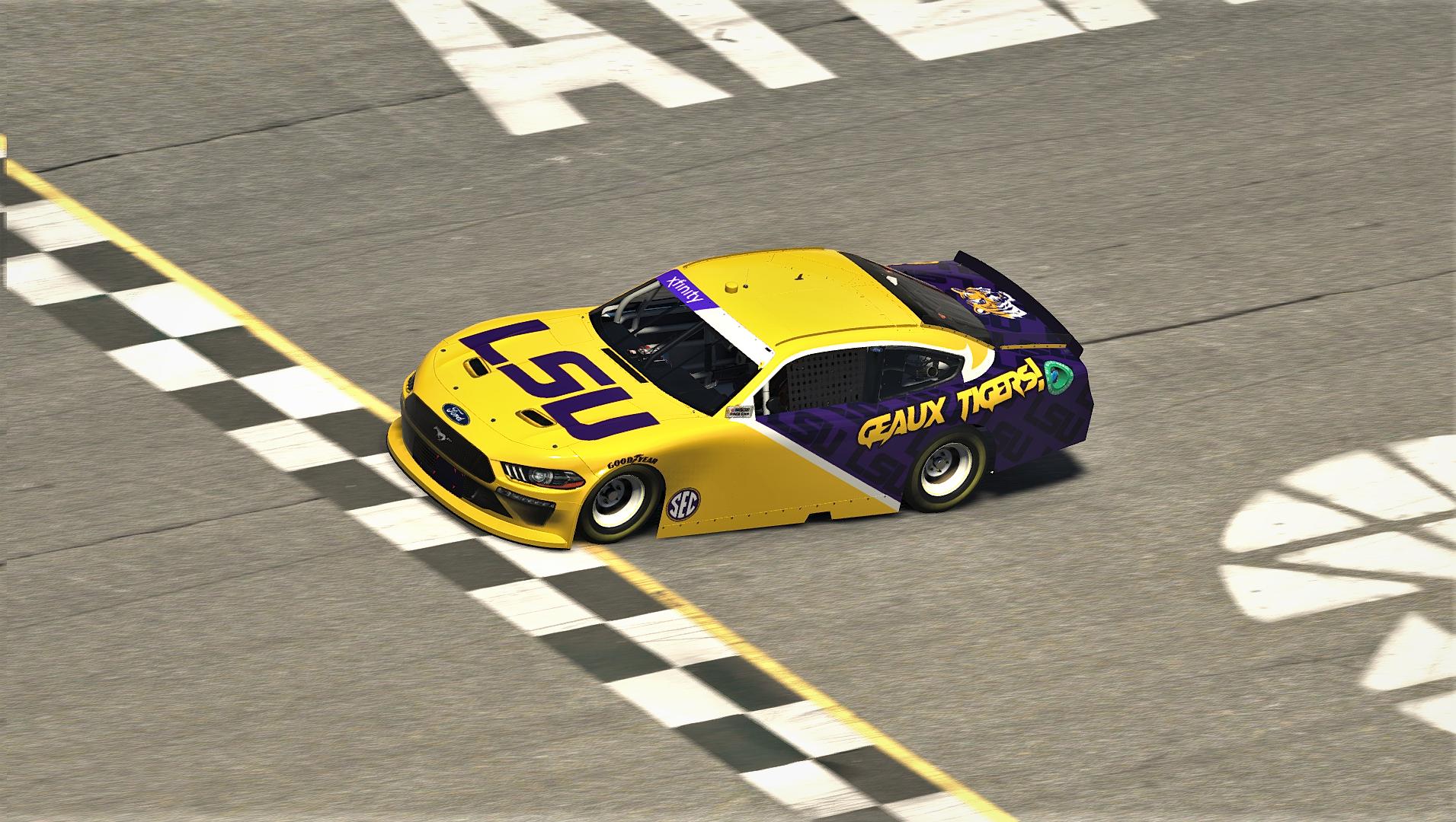 LSU Nascar Xfinity Ford Mustang by Matthew Boston Wheeler - Trading Paints