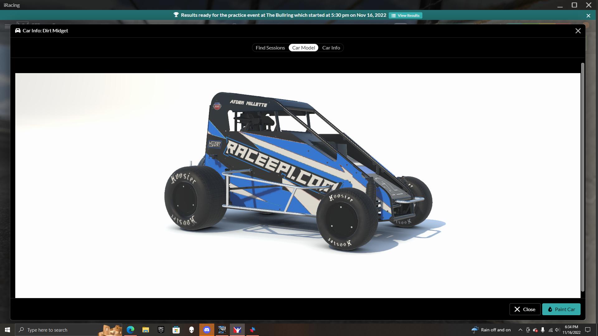 Ayden Millette dirt midget / EPI by Evan Amidon - Trading Paints