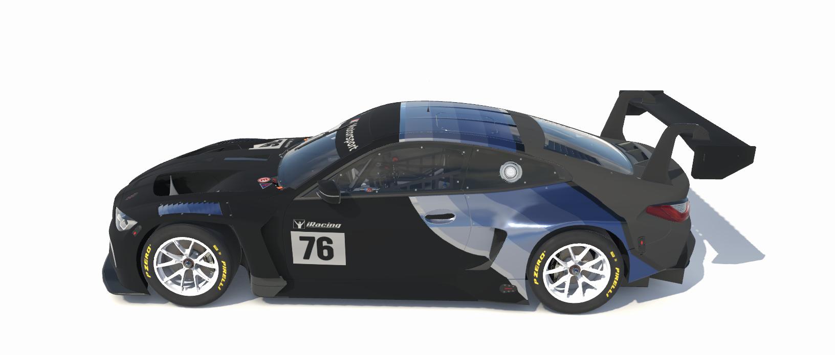 BMW M4 - Blue Striped Sharky by Mark Axelson - Trading Paints