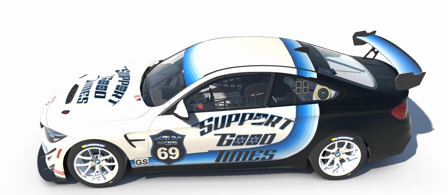 BMW GT4 - Sharky Blue Striped - Worn Out Racers by Mark Axelson ...