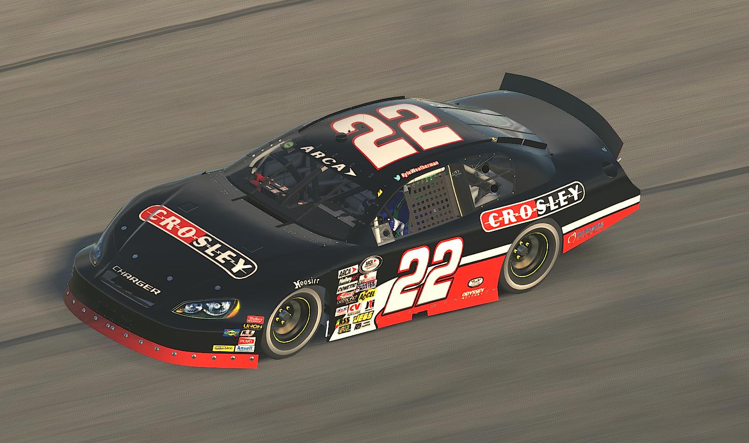 2015 Kyle Weatherman #22 Crosley car by Sam C. - Trading Paints