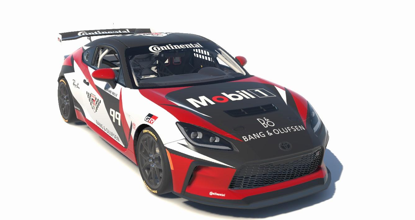 Toyota GR86 in White/Grey/Red Design by Sebastian Reker - Trading Paints