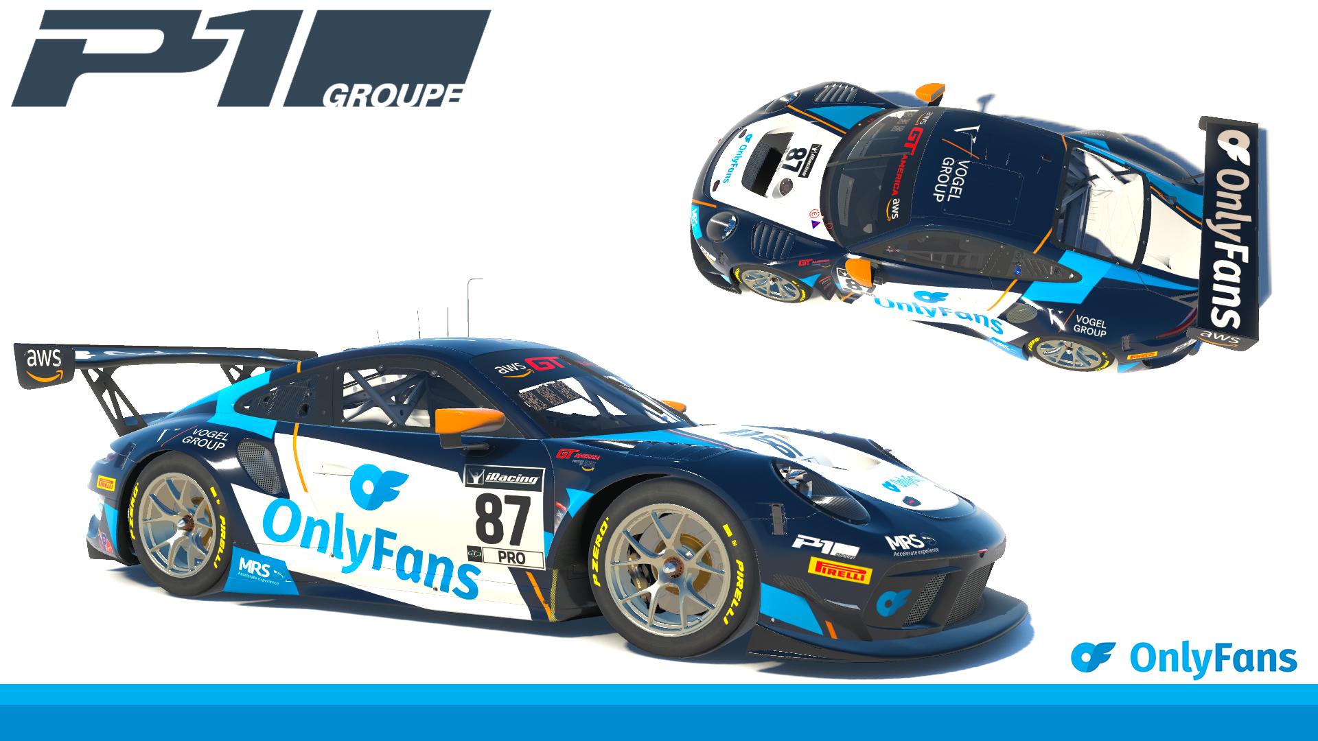 P1 Groupe - OnlyFans Porsche GT3 by Paul Mansell - Trading Paints