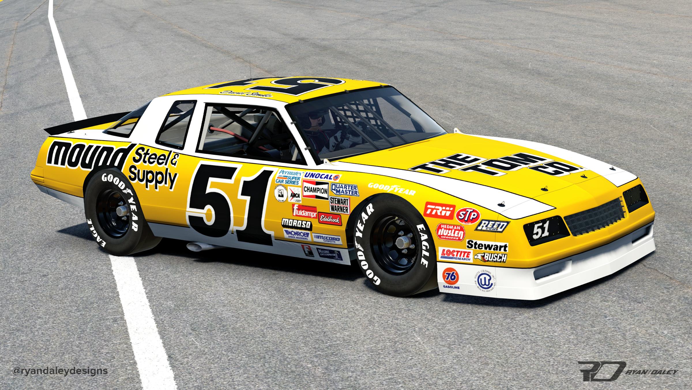 1987 #51 David Simko Mound Steel & Supply ARCA With Numbers by Ryan ...