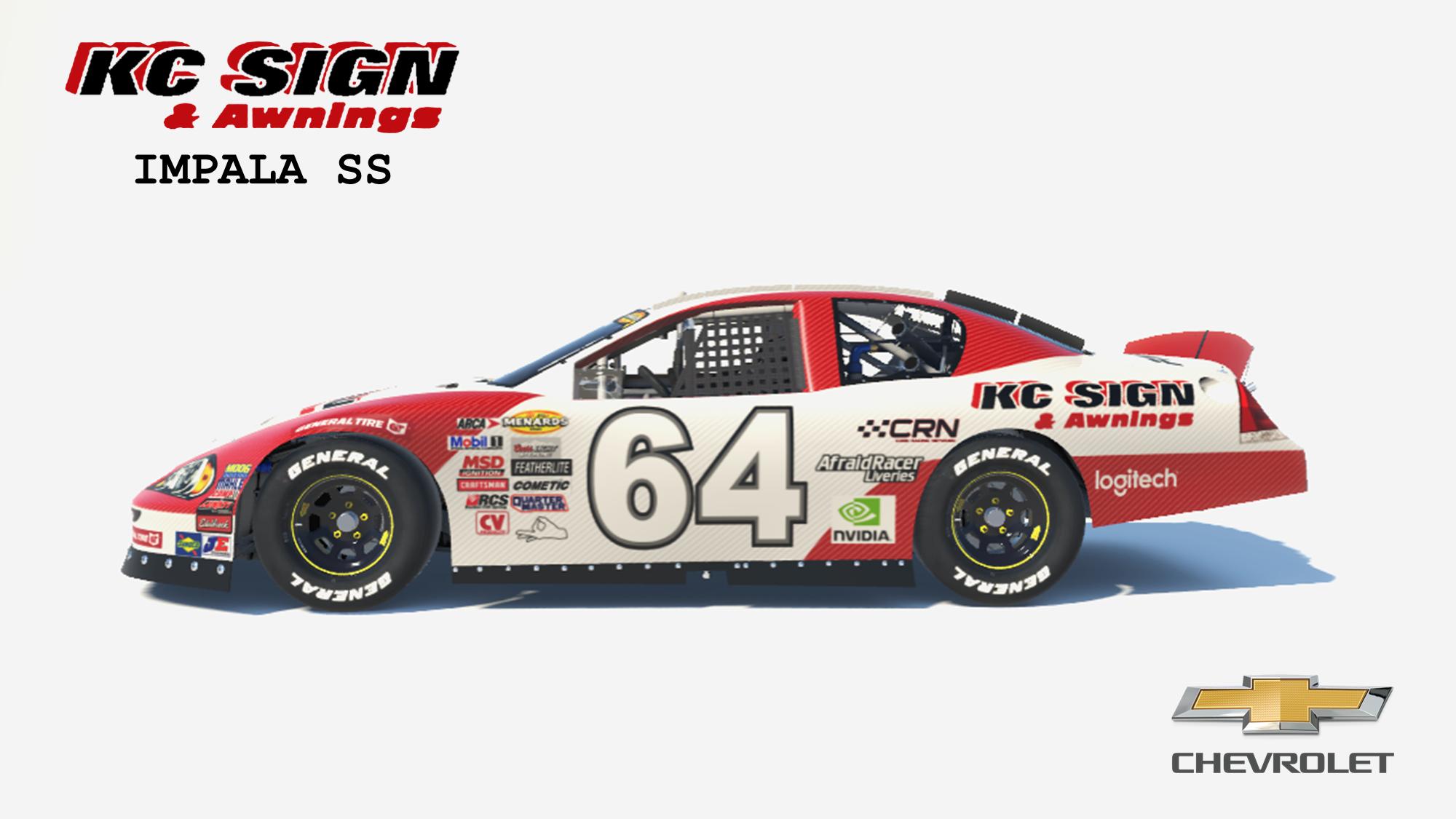 KC Sign Co ARCA Menards Chevrolet Impala SS by S Mishra - Trading Paints