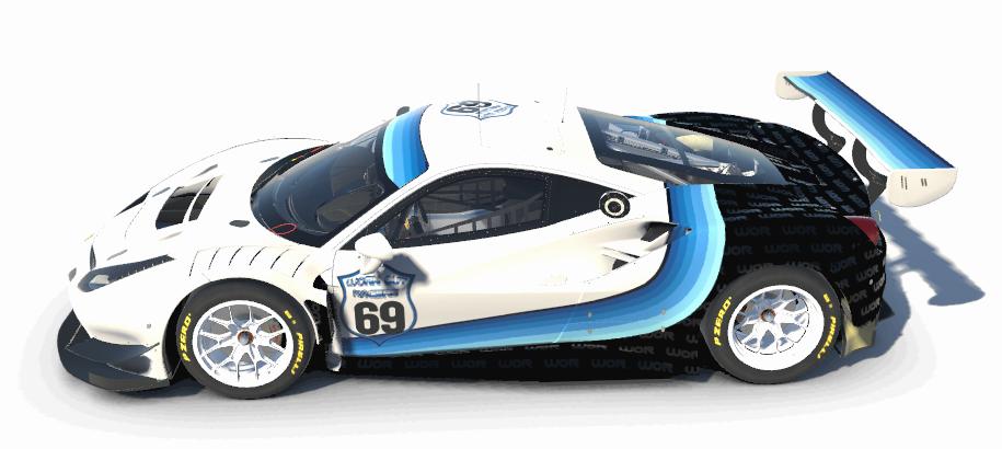 Ferrari Evo - WOR Striped by Sharky by Mark Axelson - Trading Paints