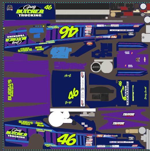 Greg Butcher Trucking purple modified by Brant Mickel - Trading Paints