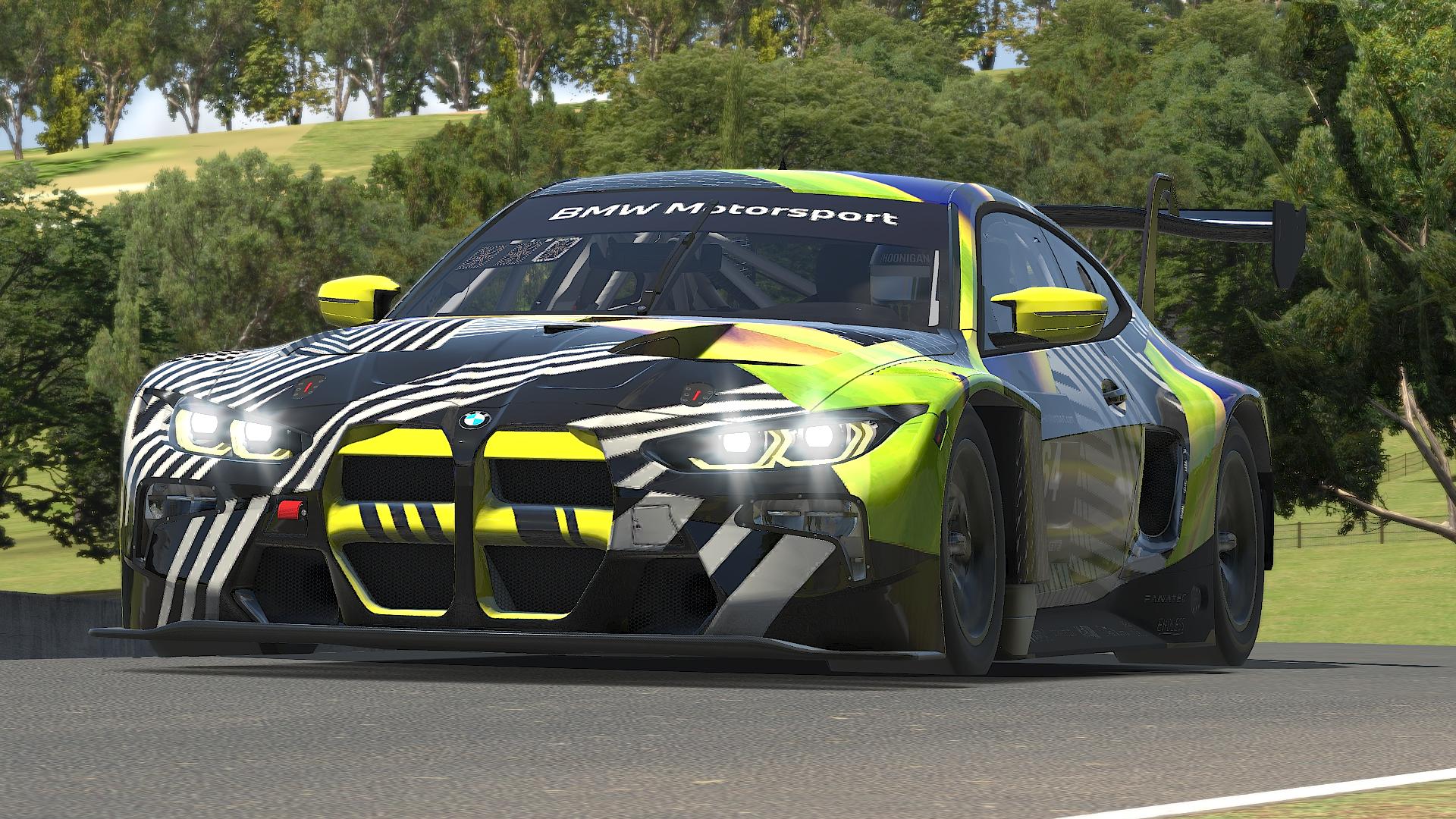 Modified coloured BMW M4 GT3 official paint by Kaleb Belak - Trading Paints