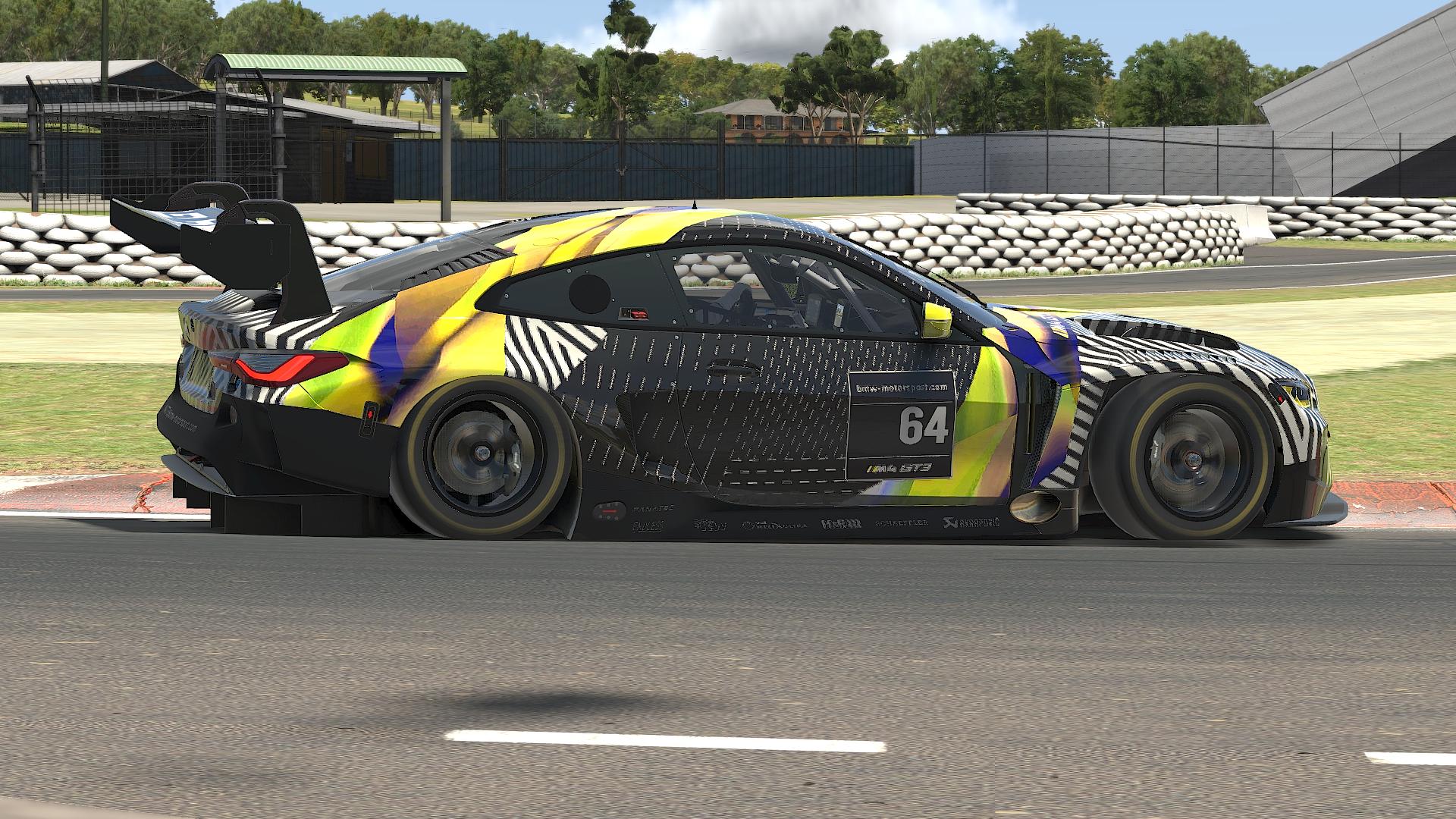 Modified coloured BMW M4 GT3 official paint by Kaleb Belak - Trading Paints