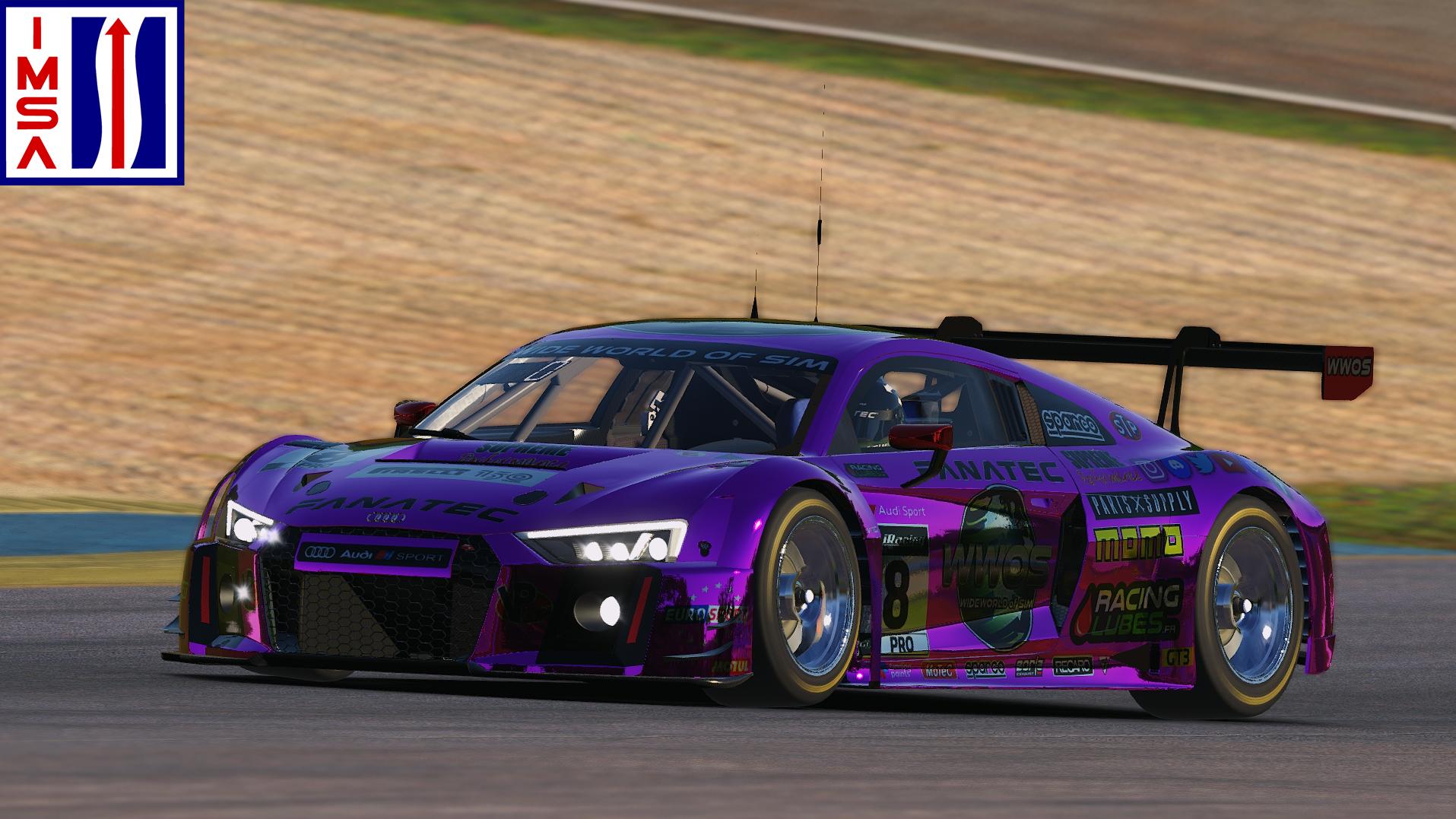 Audi R8 LMS - IMSA LAYOUT - PINK by Scotty P. - Trading Paints
