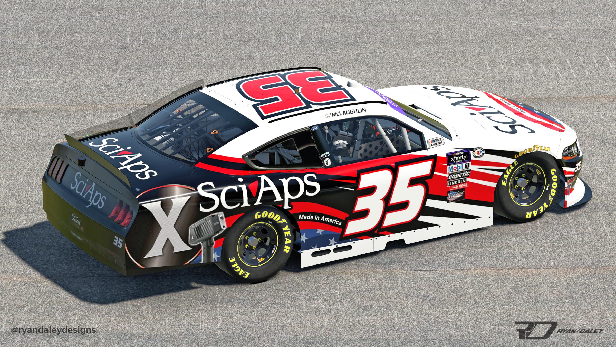 Official 2023 #35 CJ McLaughlin SciAps With Numbers by Ryan Daley - Trading Paints