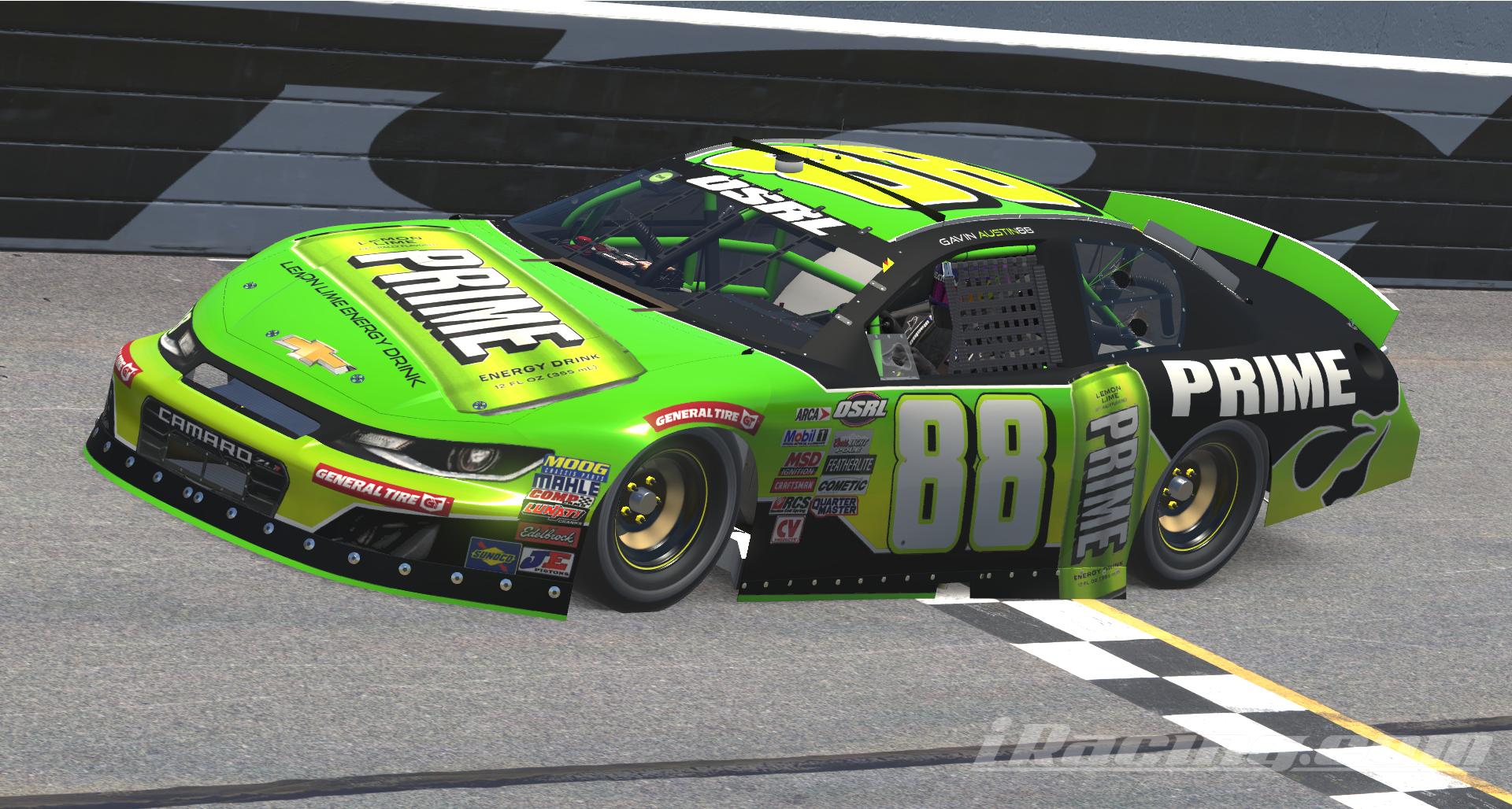 Gavin Austin #88 prime energy Lemon Lime by Jonathan Leger - Trading Paints