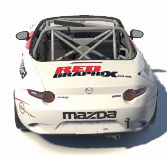 Mazda MX5 2016 Red Graphix by Murray Adams - Trading Paints