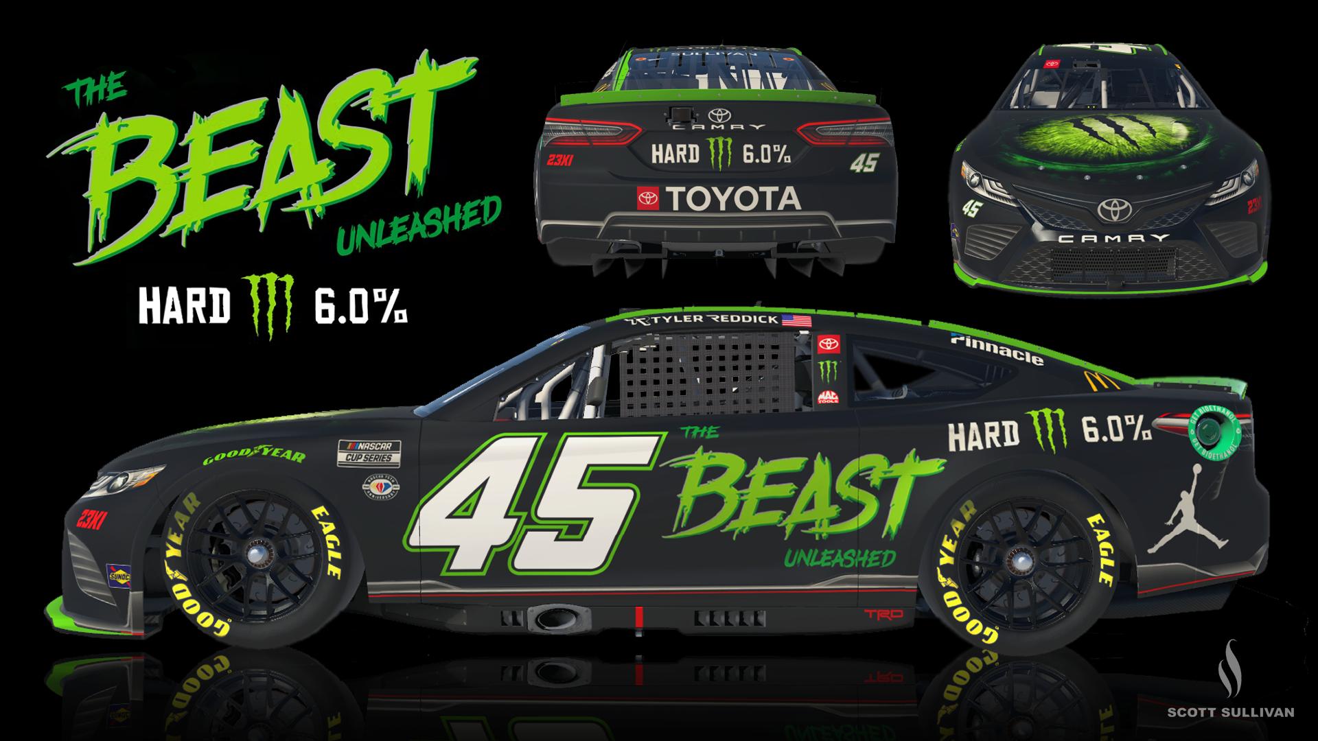 UPDATED - Tyler Reddick Monster Energy BEAST #45 by Scott A Sullivan - Trading Paints