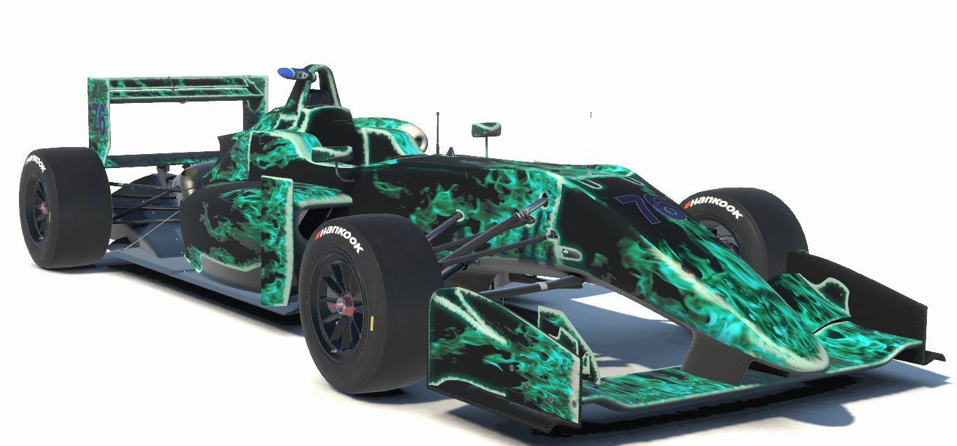 Reentry Flames Fire Teal by Scott Lear - Trading Paints