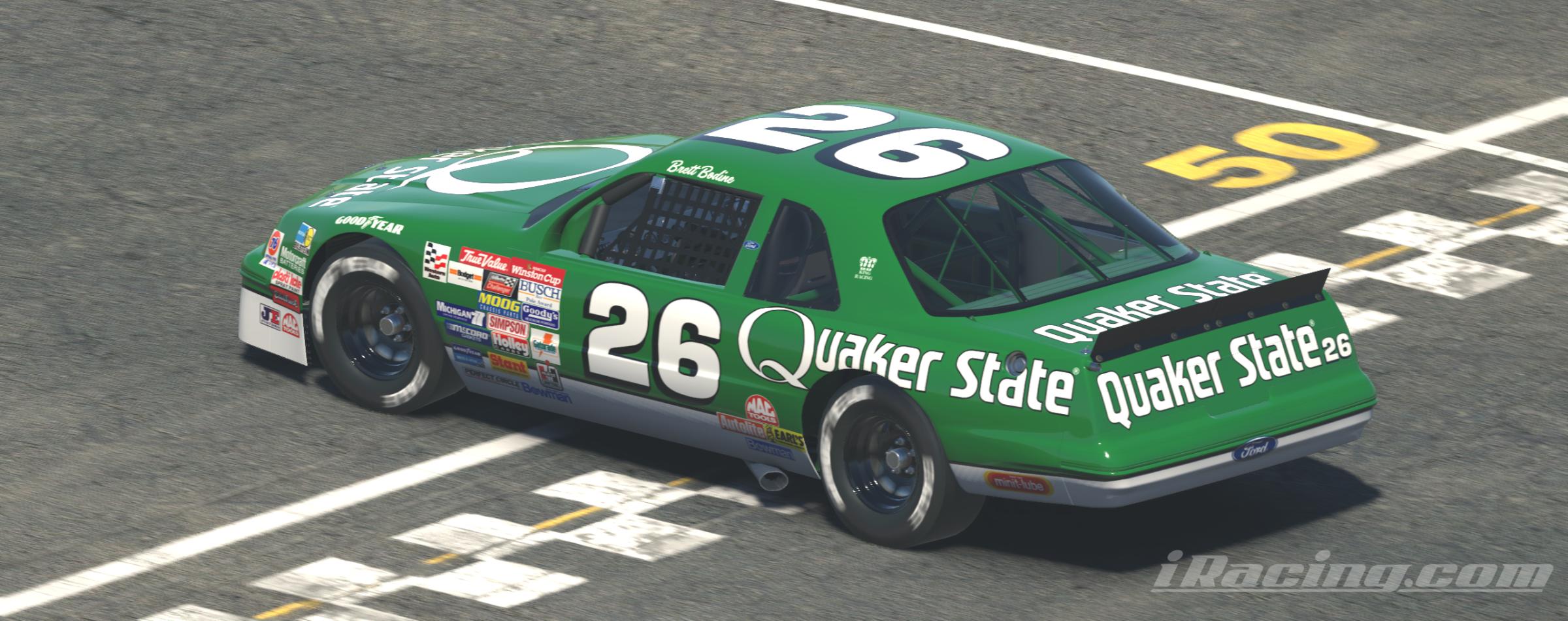 1992 #26 Brett Bodine Quaker State Ford - Winston Cup by William Goshen ...