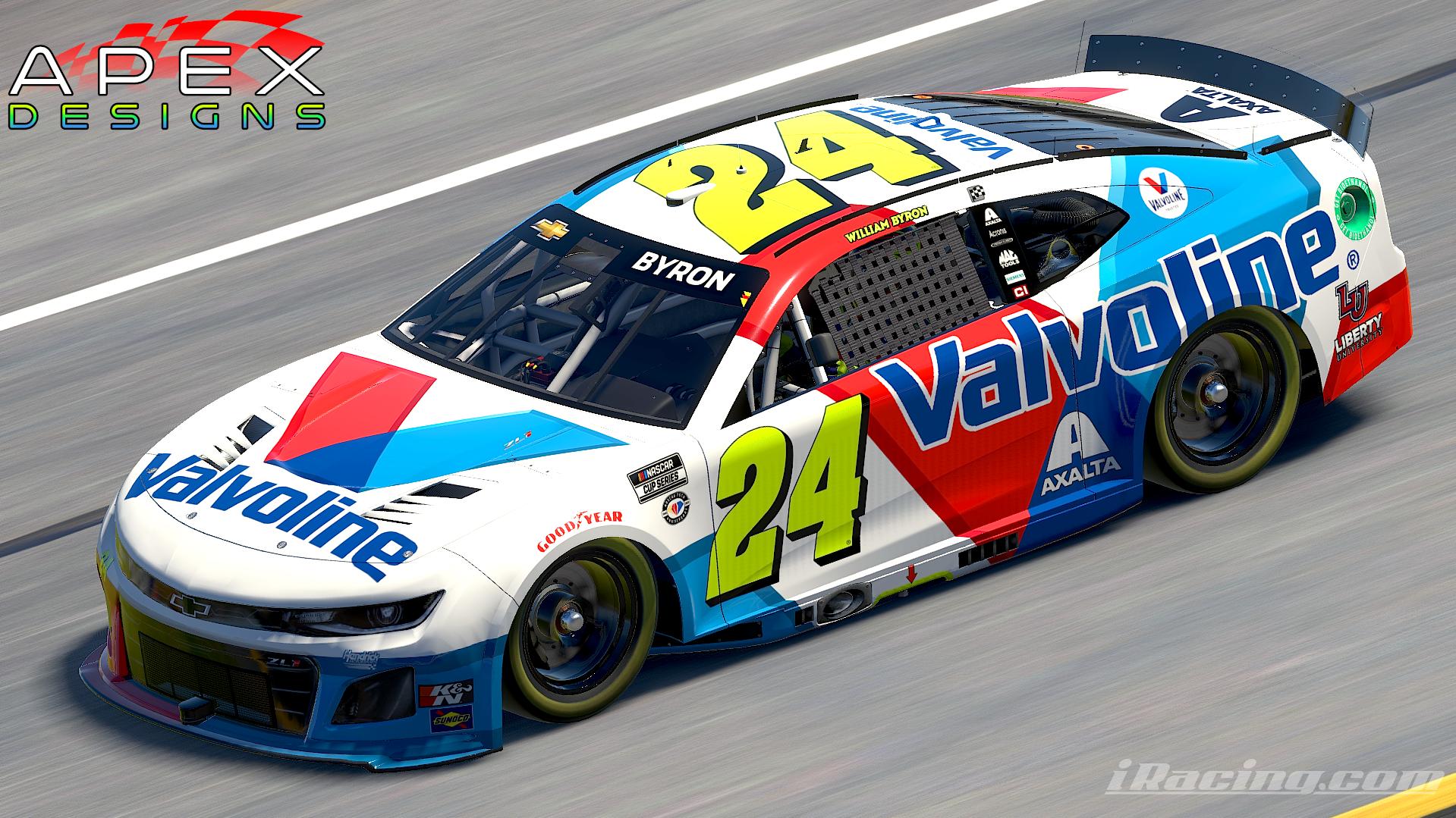 William Byron Valvoline 2023 Concept by Kevin Steele - Trading Paints