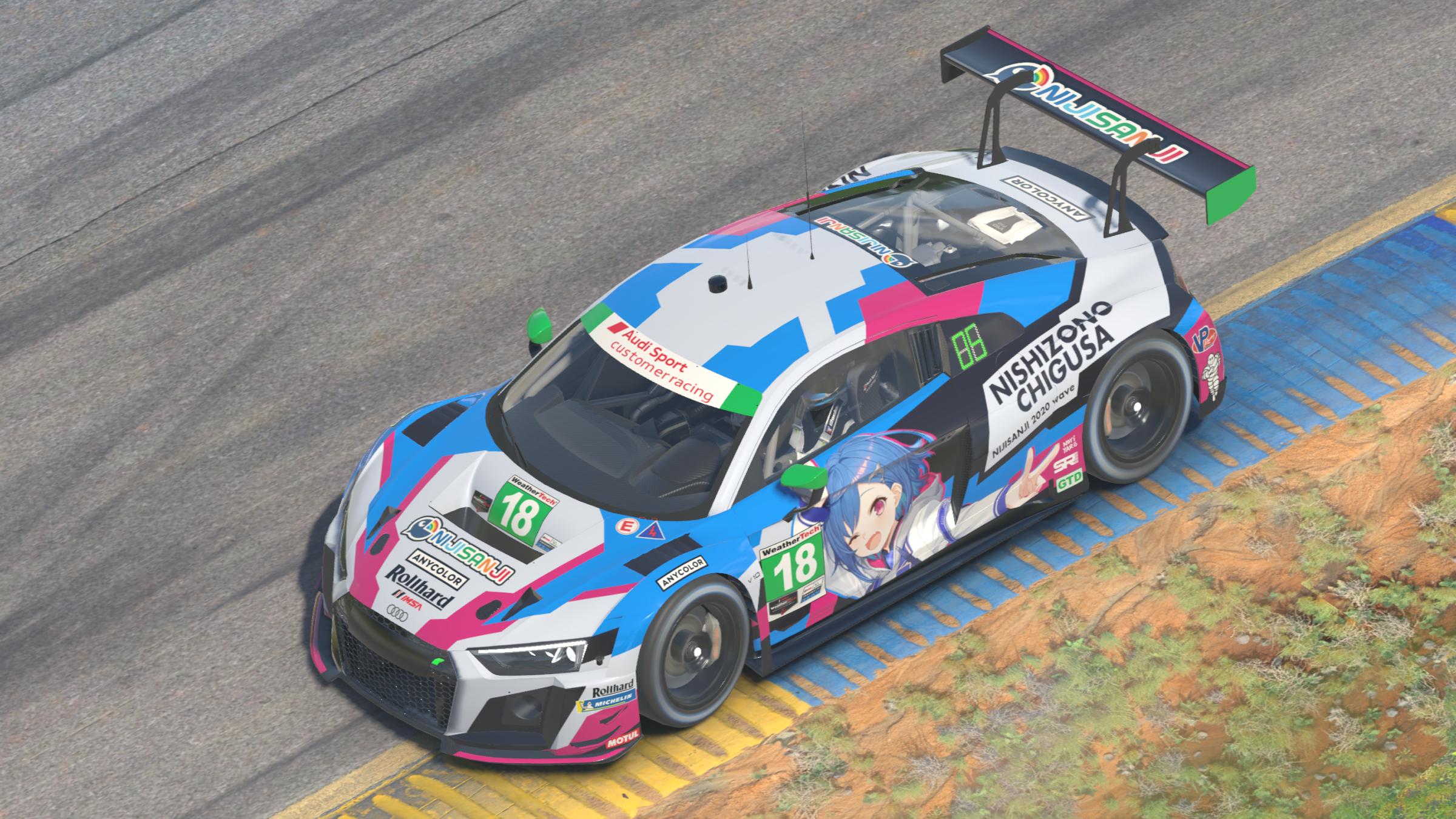 NIJISANJI - Nishizono Chigusa (Audi R8 LMS - IMSA GTD) [Anime/Vtuber ...