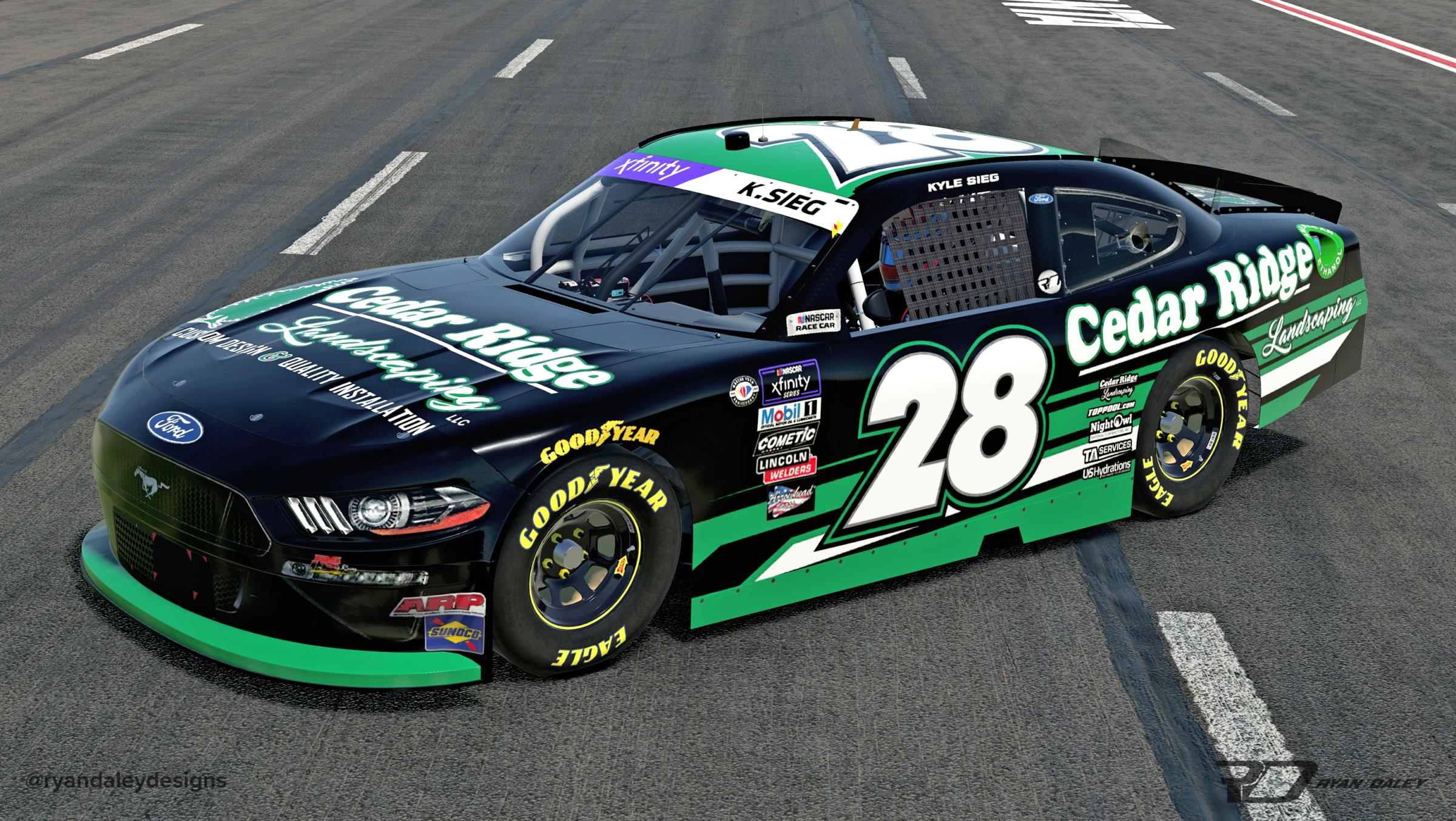 Official 2023 #28 Kyle Sieg Cedar Ridge With Numbers by Ryan Daley ...