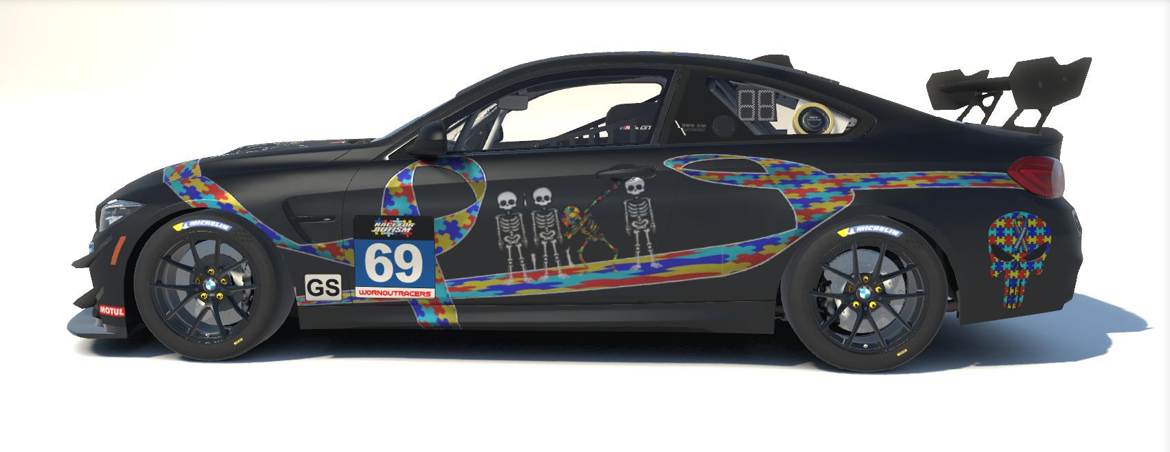 BMW M4 GT4 - Autism Support - Worn Out Racers - By Sharky by Mark ...