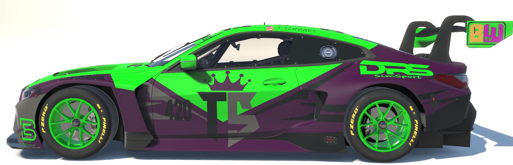 DRS Sim Sports Team Car BMW M4 GT3 by Todd Schwarz - Trading Paints