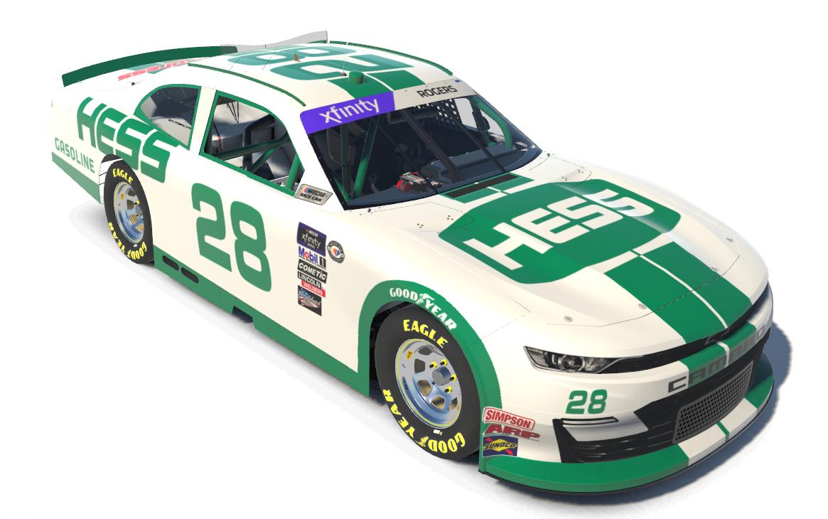 2023 Hess NASCAR Xfinity Camaro - White by Greg C Rogers - Trading Paints