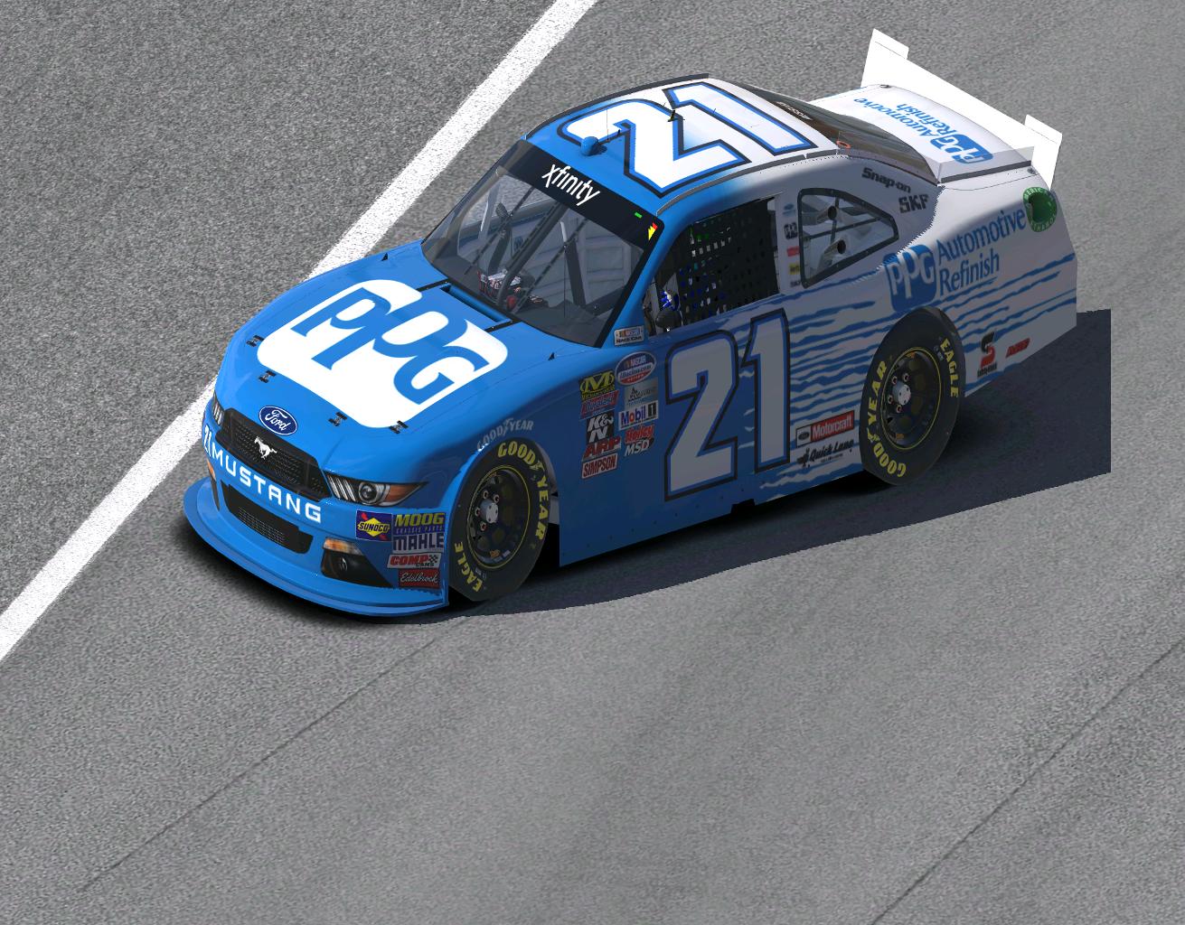 Ryan Blaney PPG Xfinity Mustang by Todd Ressler - Trading Paints