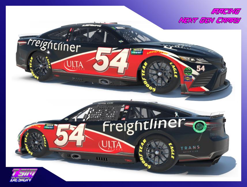 #54 April Coe Freightliner-Jason Leffler Throwback NOSSCAR Next Gen ...