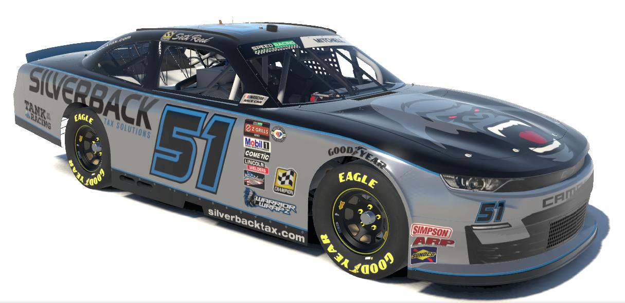 Seth Reed #51 - NASCAR XFINITY Chevrolet Camaro - Silverback Tax ...