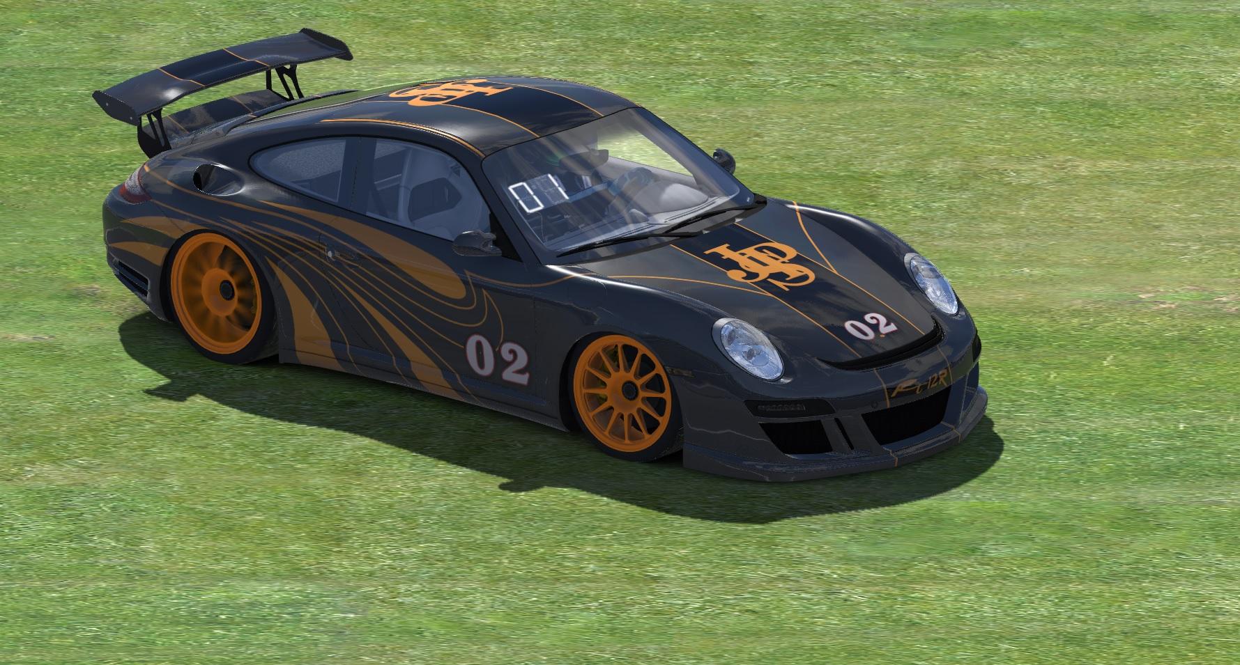 RUF Rt12R Black Metallic with Gold piping & black stripe by Chris Bull ...