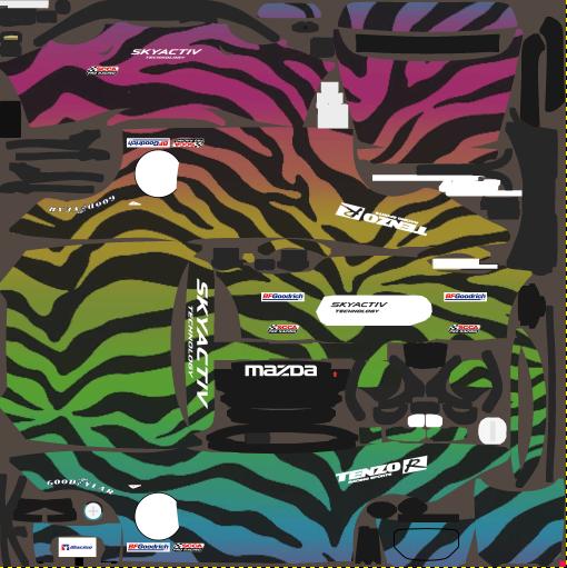 Mazda MX5 2016 ZEBRA by Jesus A Gonzalez - Trading Paints