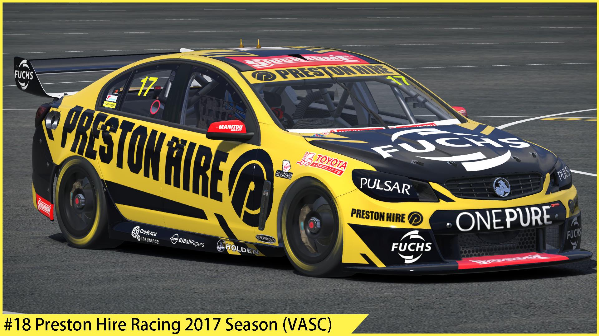 #18 Preston Hire Racing 2017 (VASC) by Sergio Hernando - Trading Paints